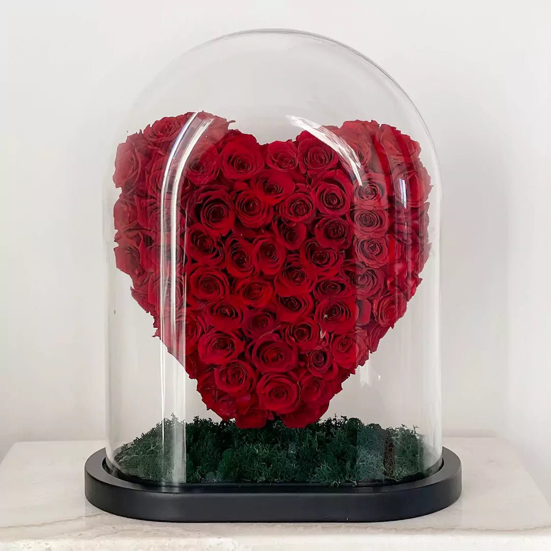 Grand Everlasting Heart Rose Dome - Red (SYDNEY DELIVERY ONLY)