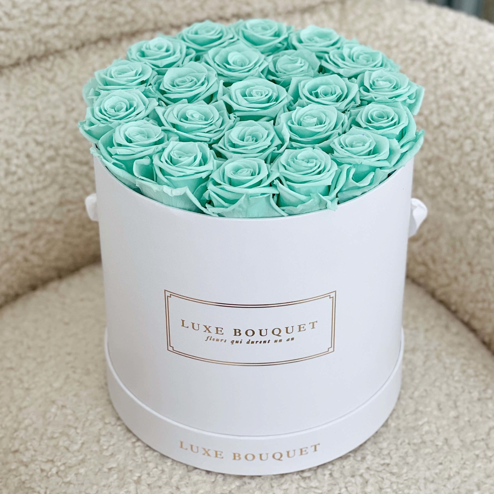 Turquoise Everlasting Rose Box - Roses That Last A Year